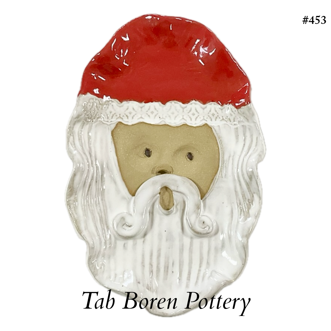 #453 Santa Plate 2025 | Tab Boren Pottery