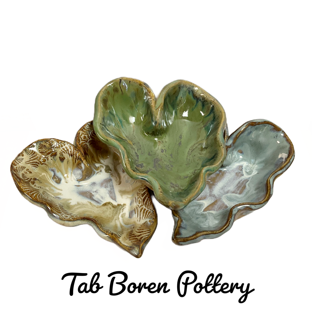 #221 Ruffled Heart Bowl | Tab Boren Pottery