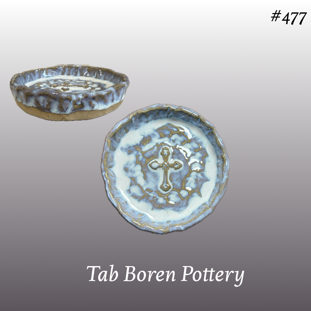 #477 Cross Dish 2025 | Tab Boren Pottery