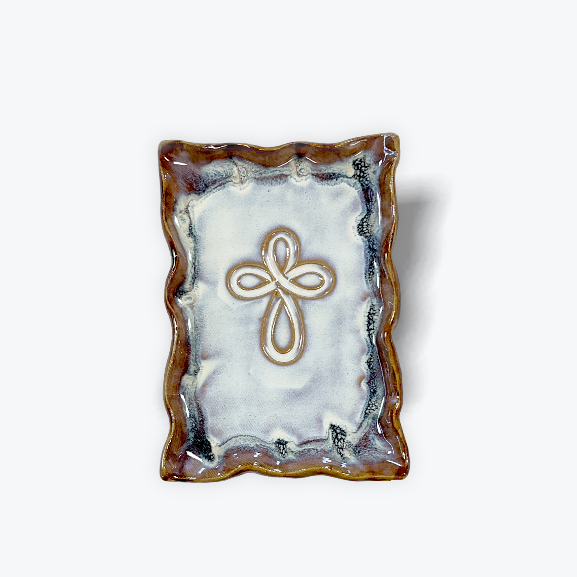 #321 Rectangle cross tray | Tab Boren Pottery