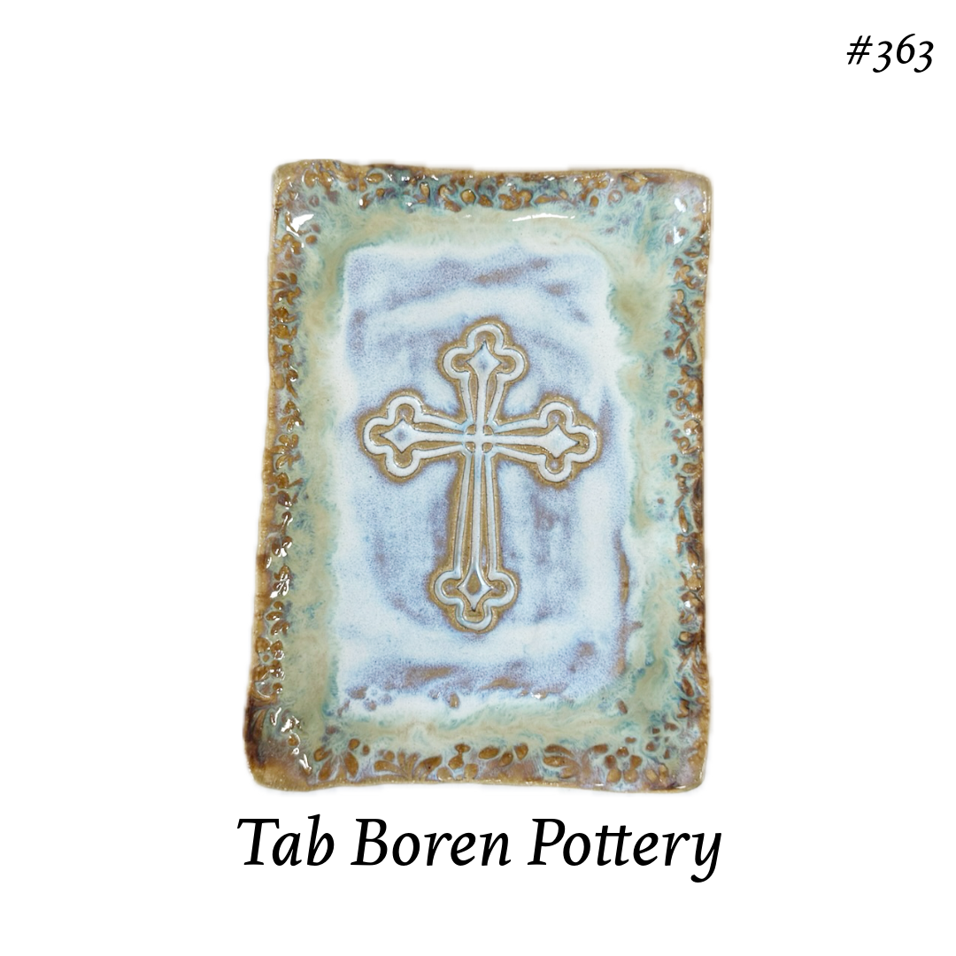 #363 Rectangle cross tray | Tab Boren Pottery