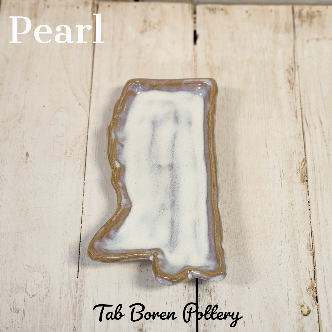 #123 State Shaped Tray | Tab Boren Pottery