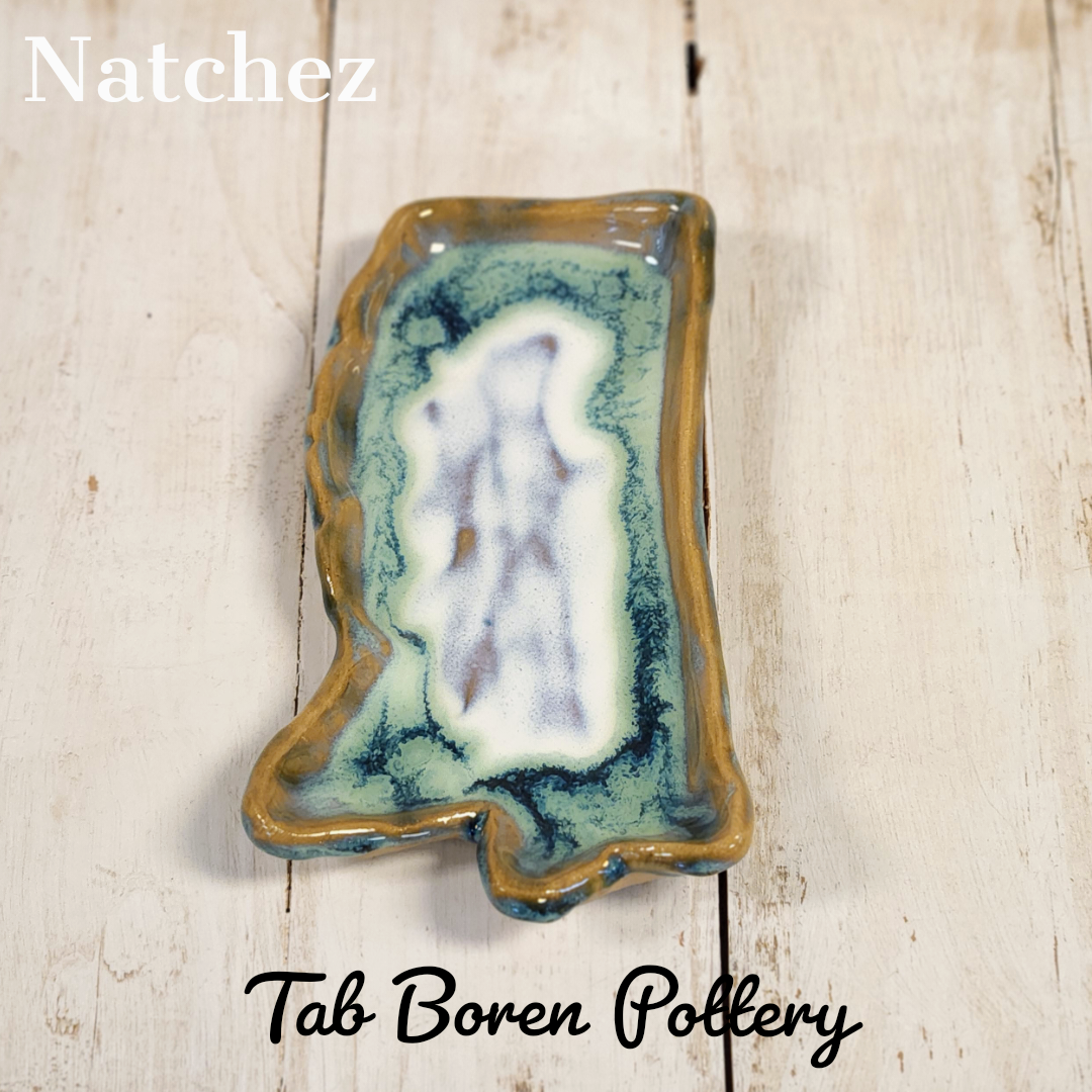 #123 State Shaped Tray | Tab Boren Pottery