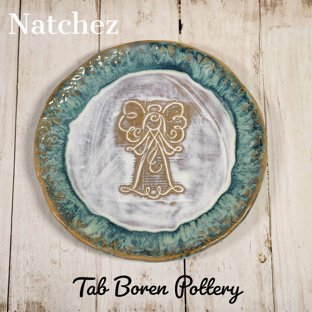 #168 Angel Plate | Tab Boren Pottery