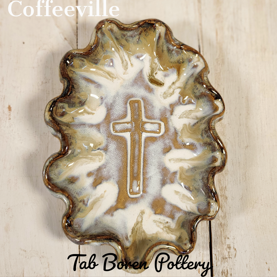 #236 Cross Dish | Tab Boren Pottery