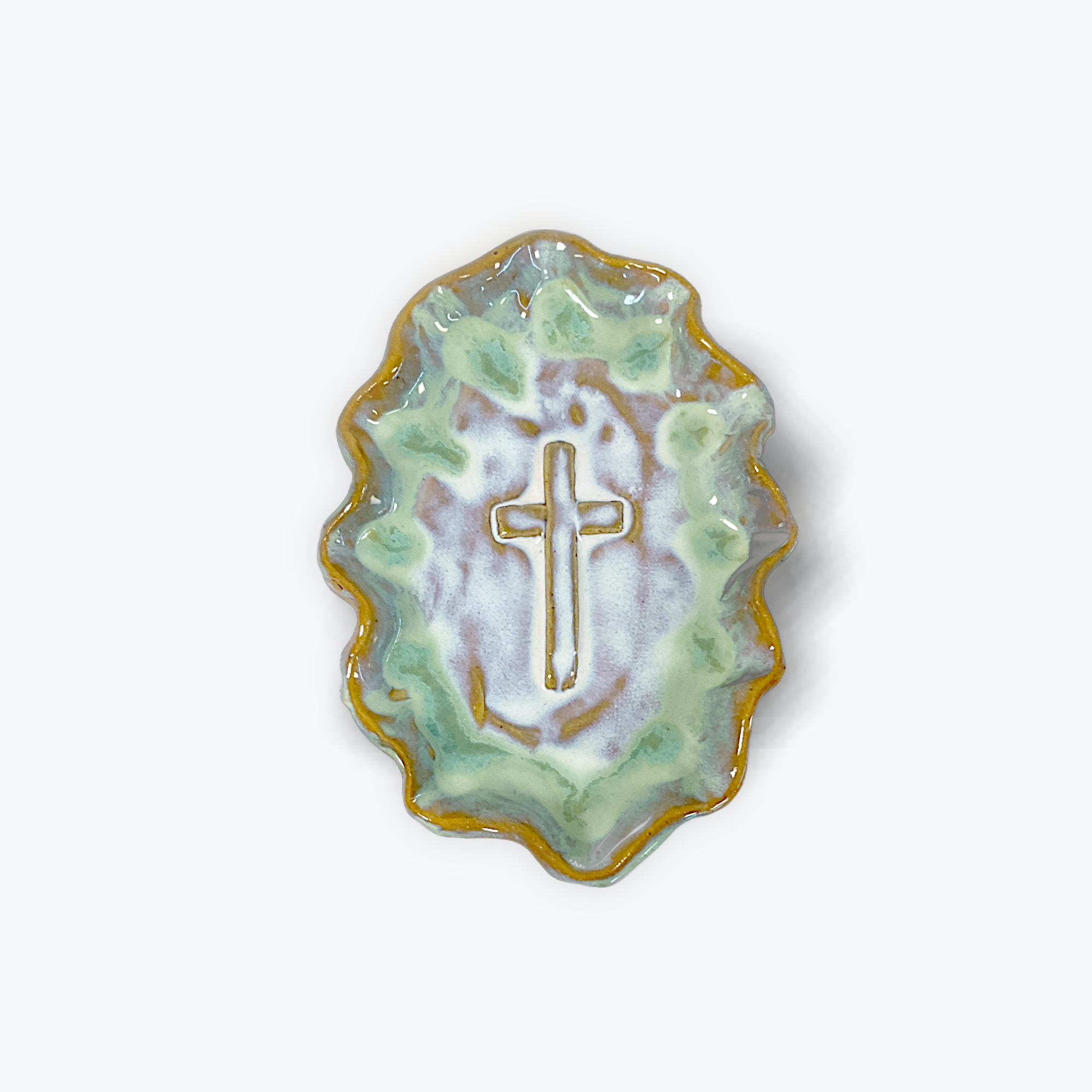 #236 Cross Dish | Tab Boren Pottery