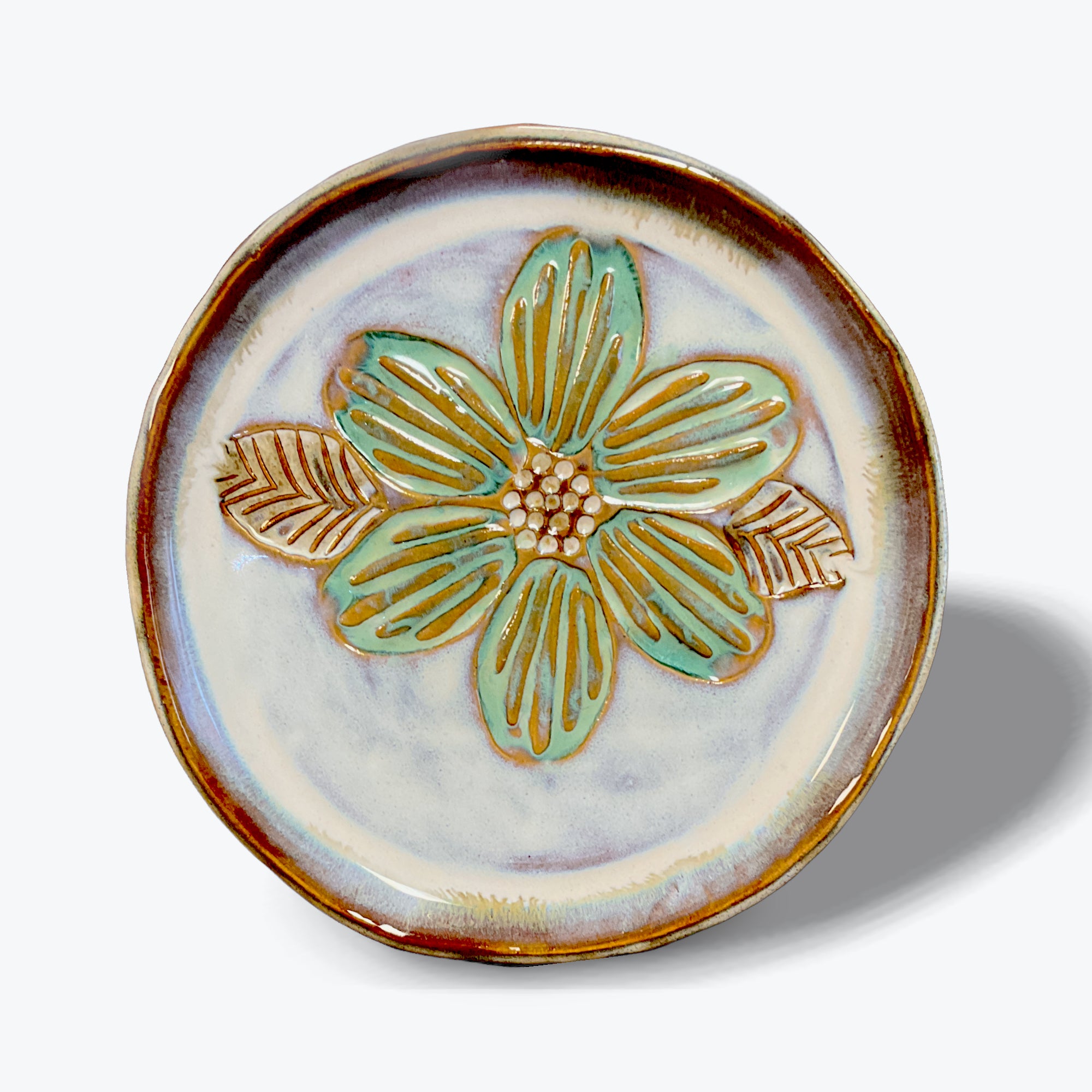 Flower plate #5069 | Tab Boren Pottery