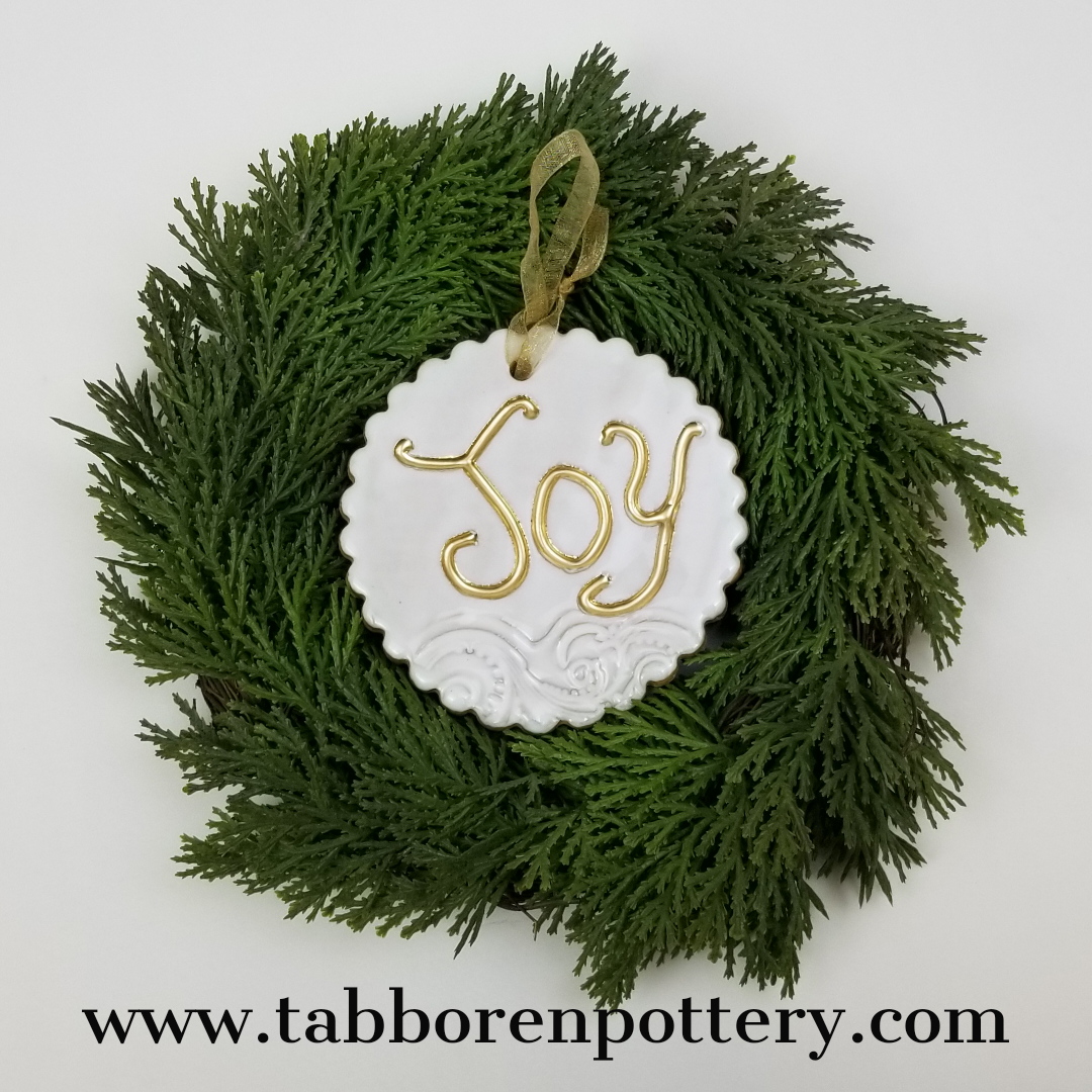 #305 Joy ornament | Tab Boren Pottery