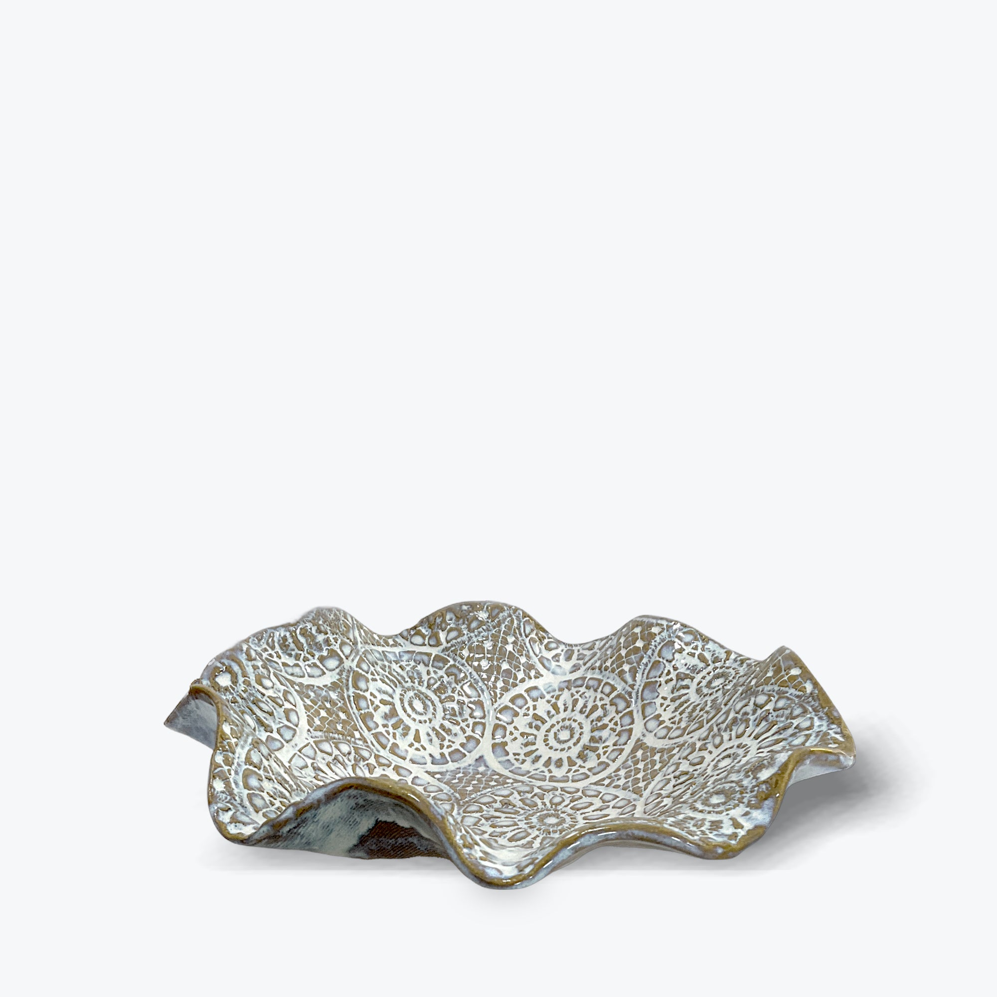 #389 Medium Ruffled Freeform Bowl | Tab Boren Pottery