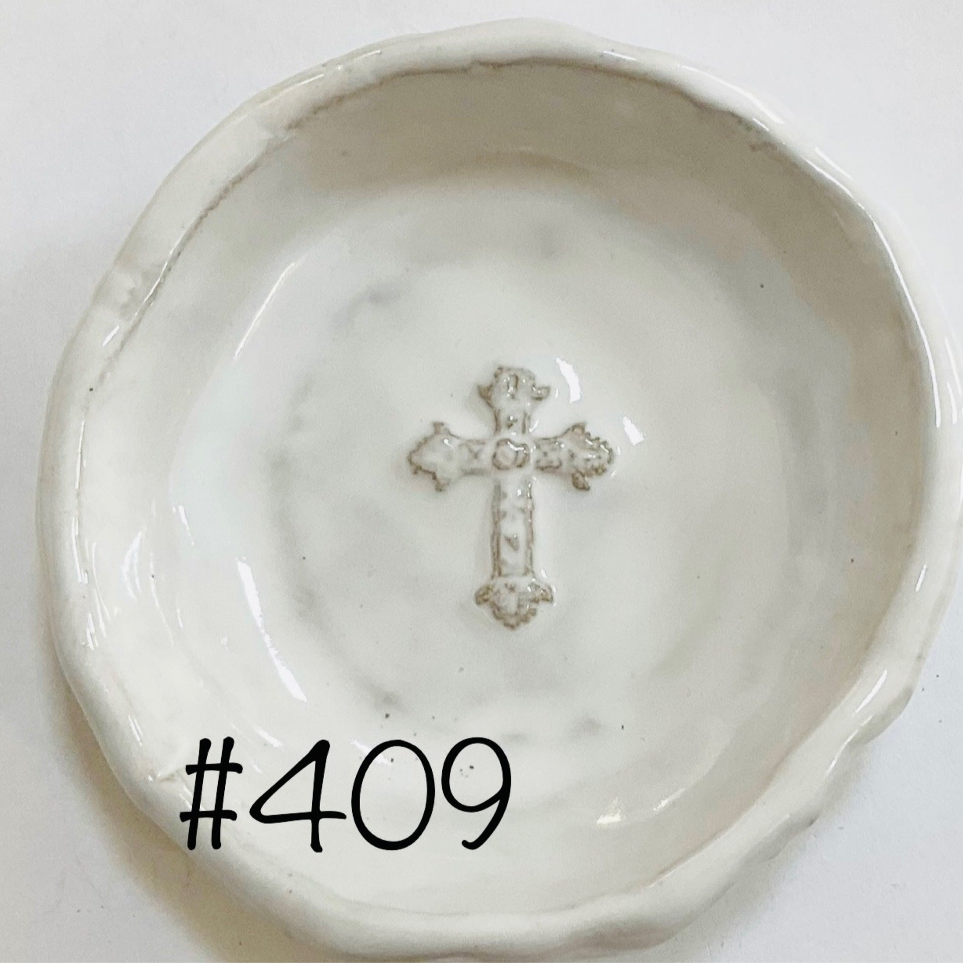 #409 Cross dish | Tab Boren Pottery