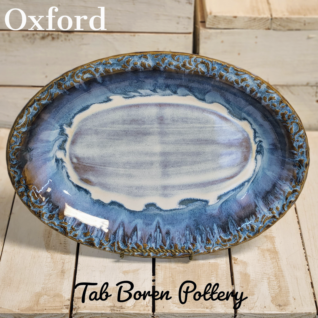 #137 Oval Serving Platter | Tab Boren Pottery