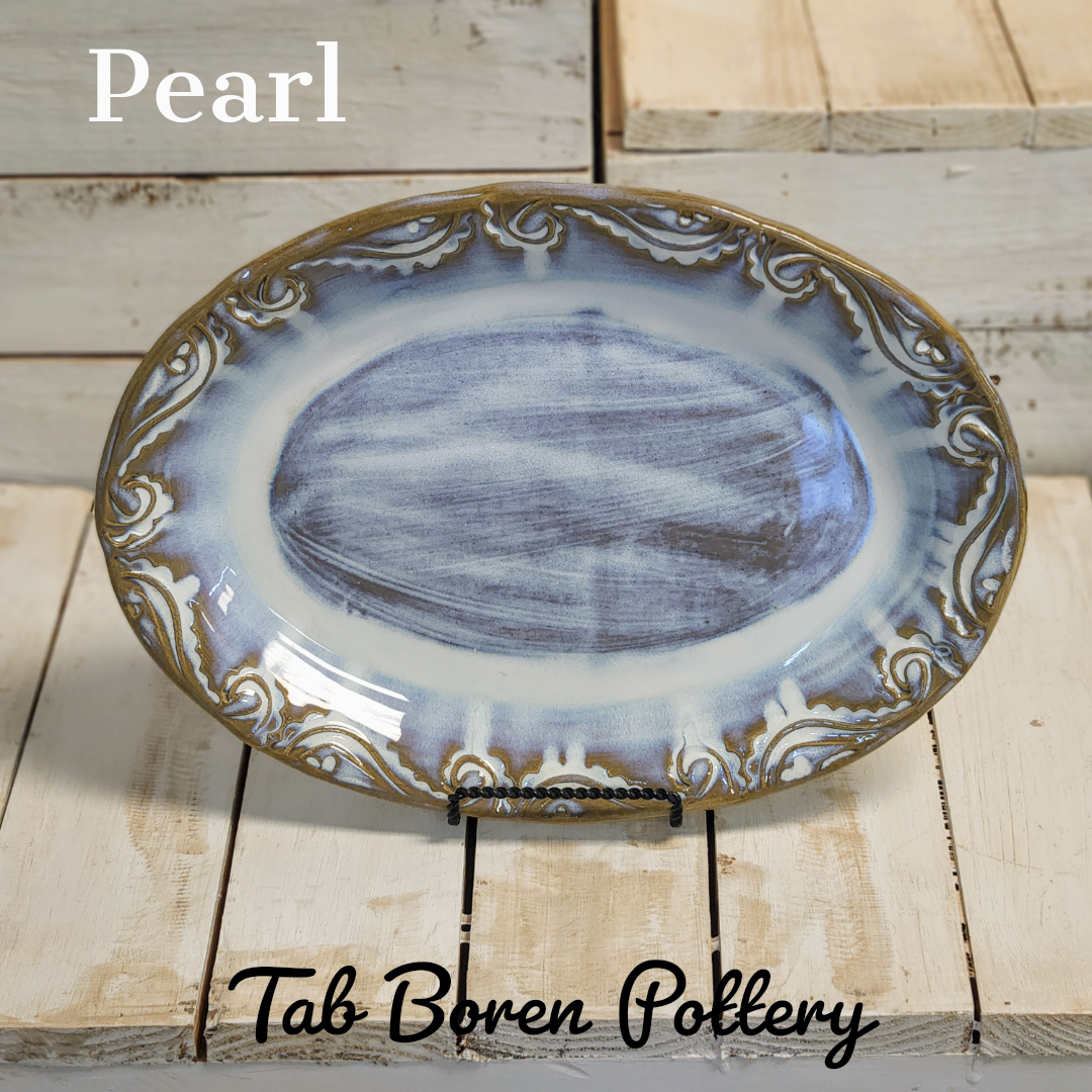 #137 Oval Serving Platter | Tab Boren Pottery