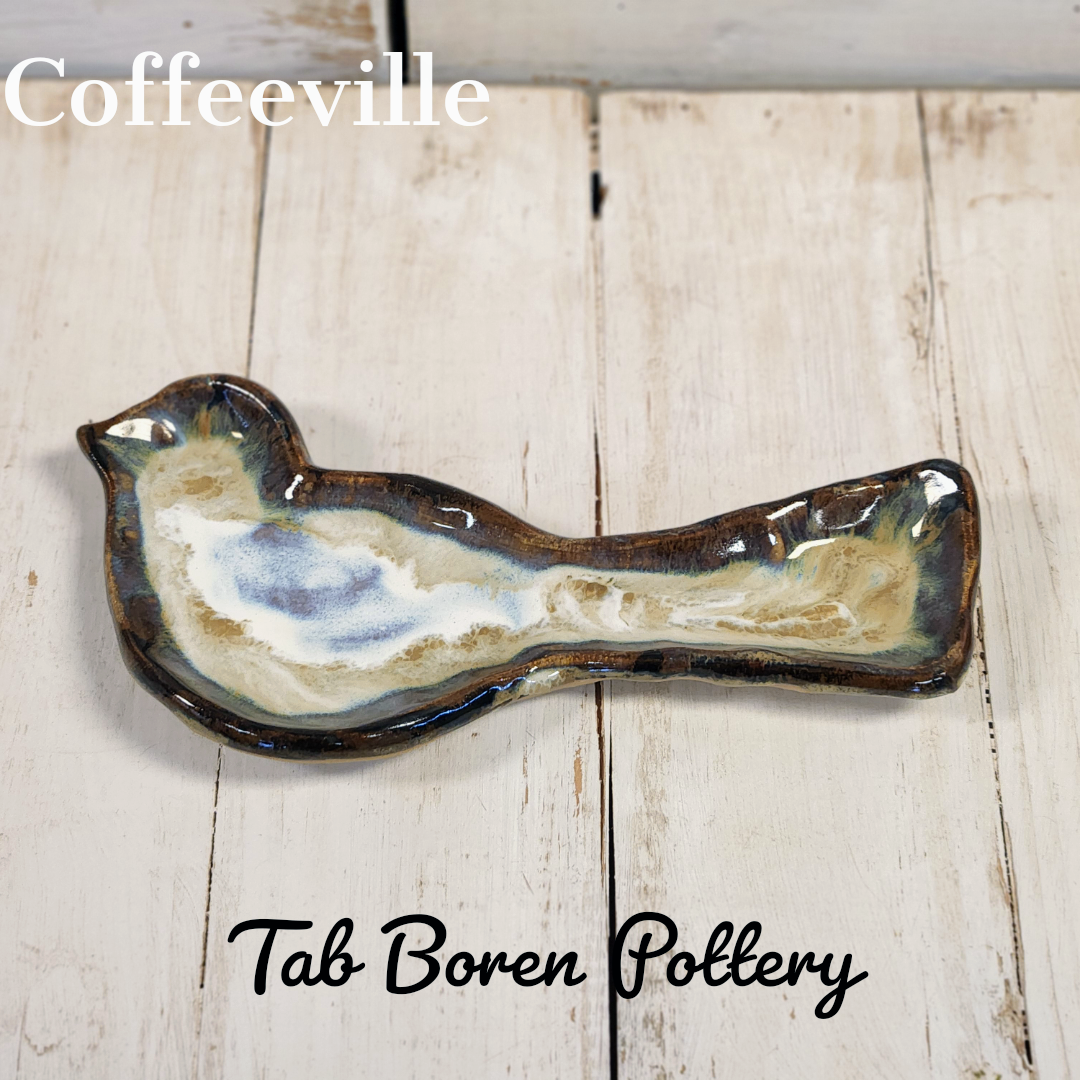 #113 Bird Spoon Rest | Tab Boren Pottery